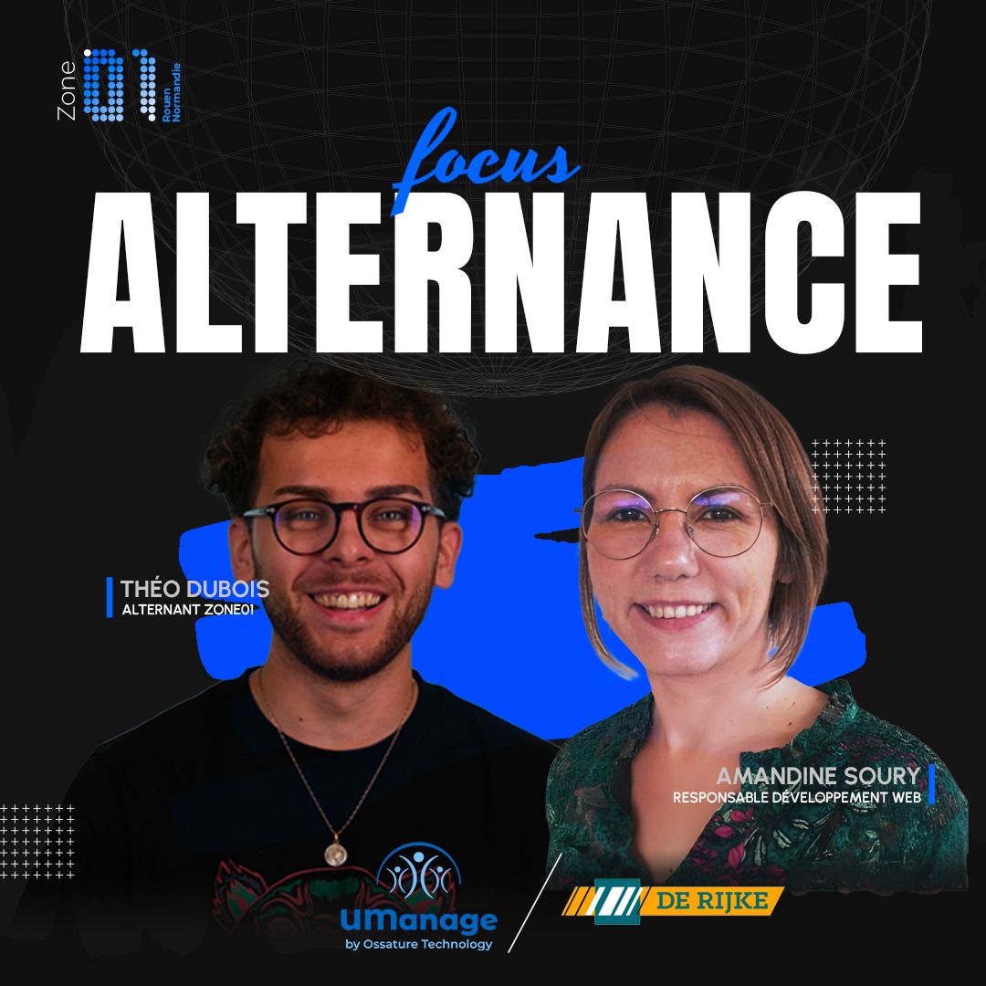 Alternance chez Zone01 : Théo et Amandine, une collaboration réussie | Zone01